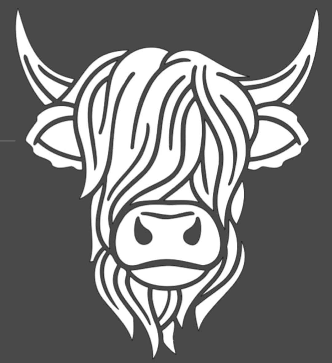 Highland Cow Vinyl Decal - Etsy