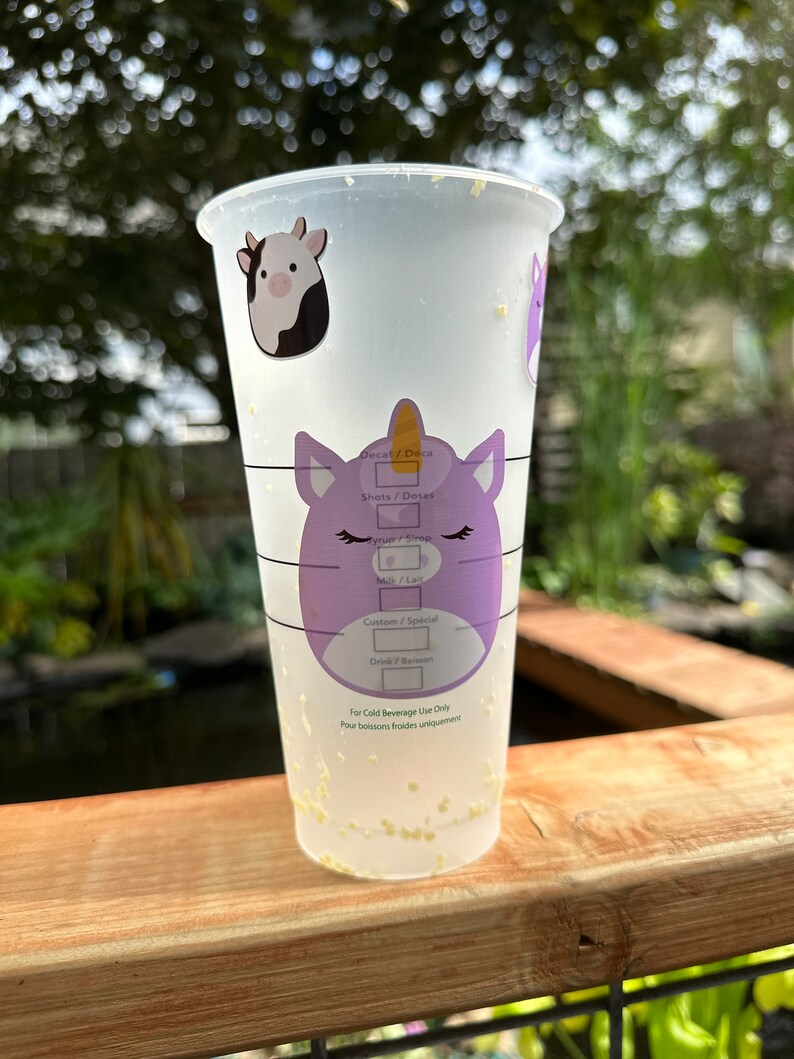 Squishmallow Vinyl Sticker Decal Set of Medium and Large Fox , Cow or ...
