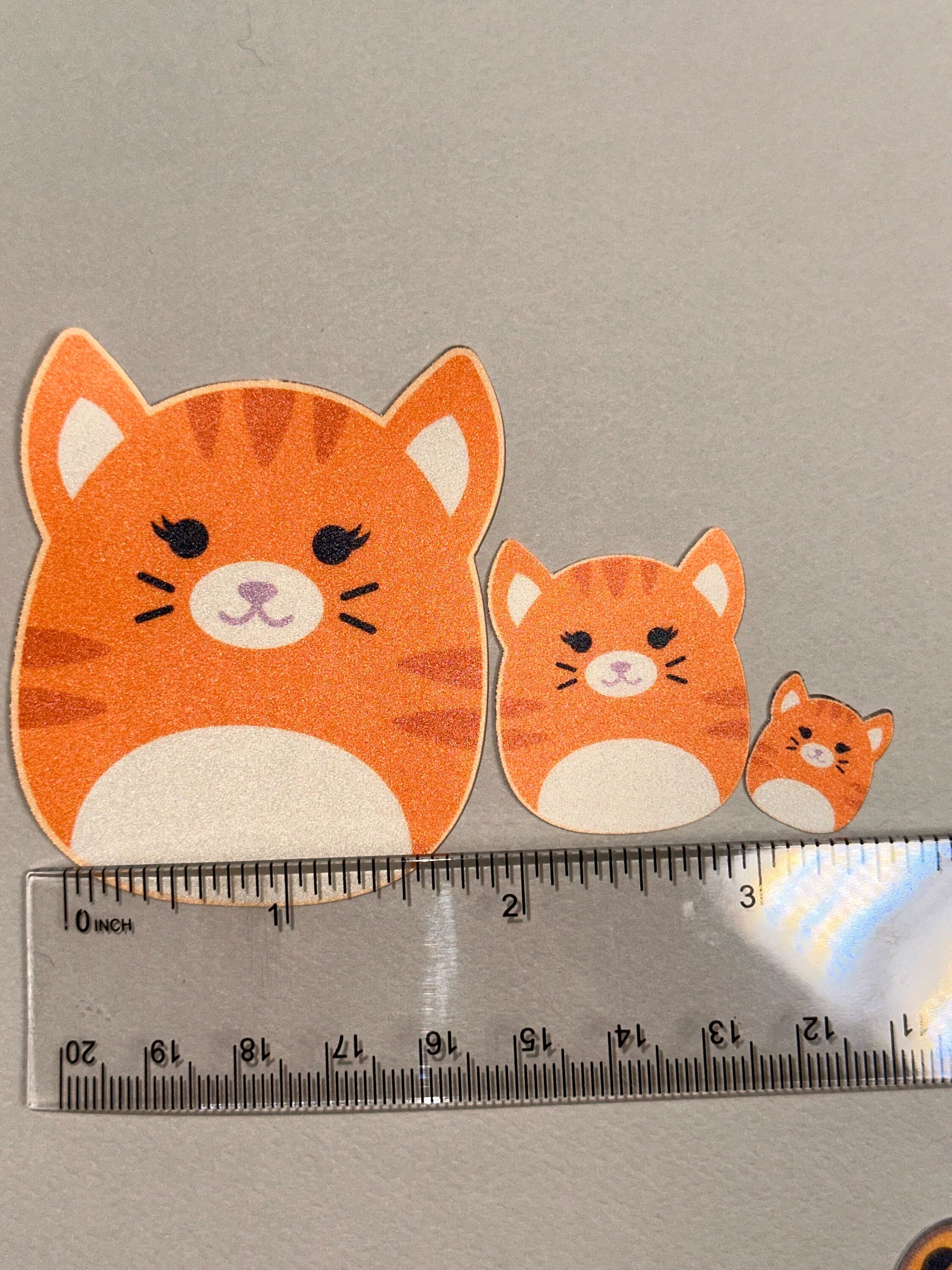 Squishmallow Vinyl Sticker Decal Set of Medium and Large Fox , Cow or ...