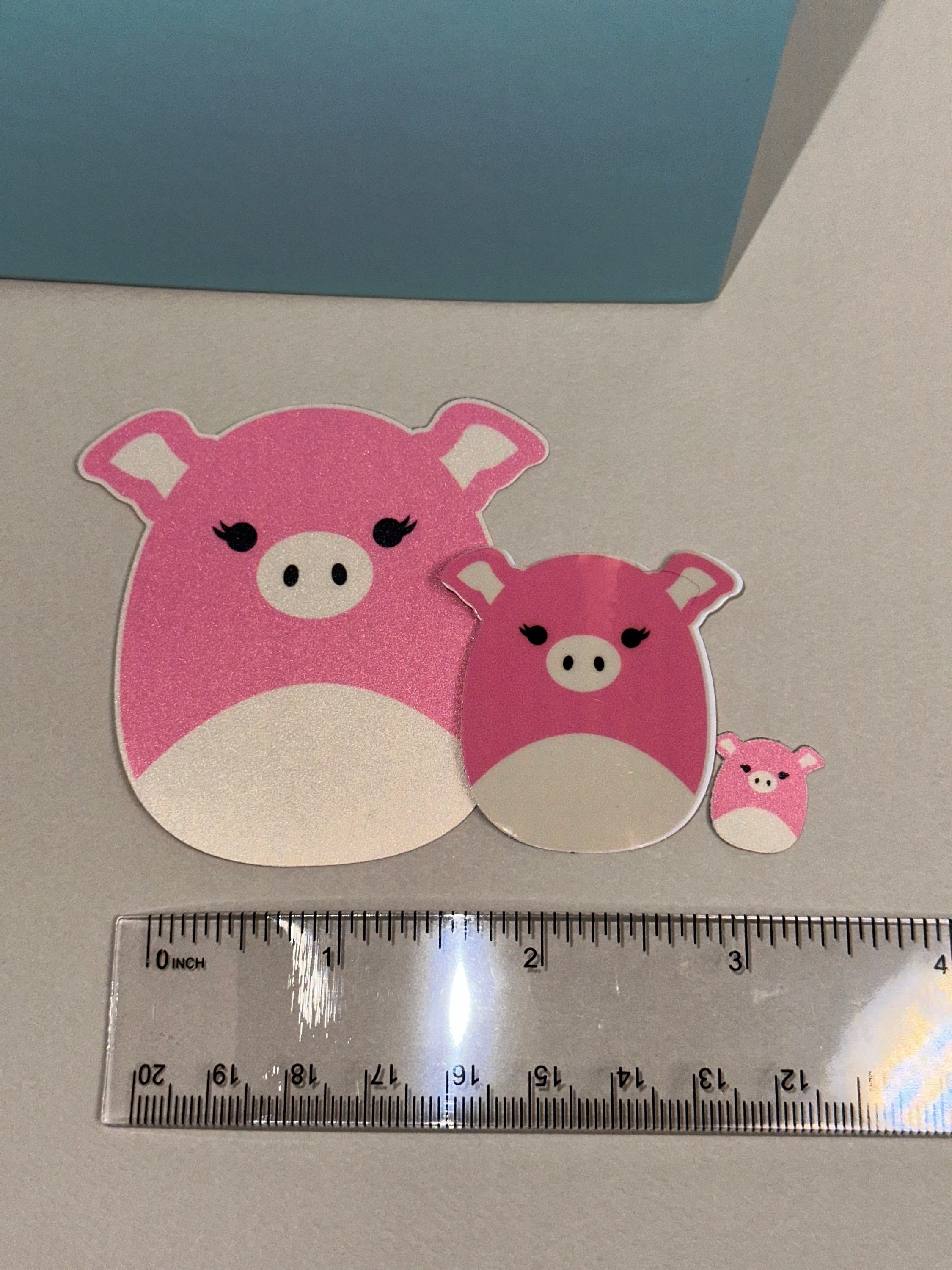Squishmallow Vinyl Sticker Decal Set of Medium and Large Fox , Cow or ...