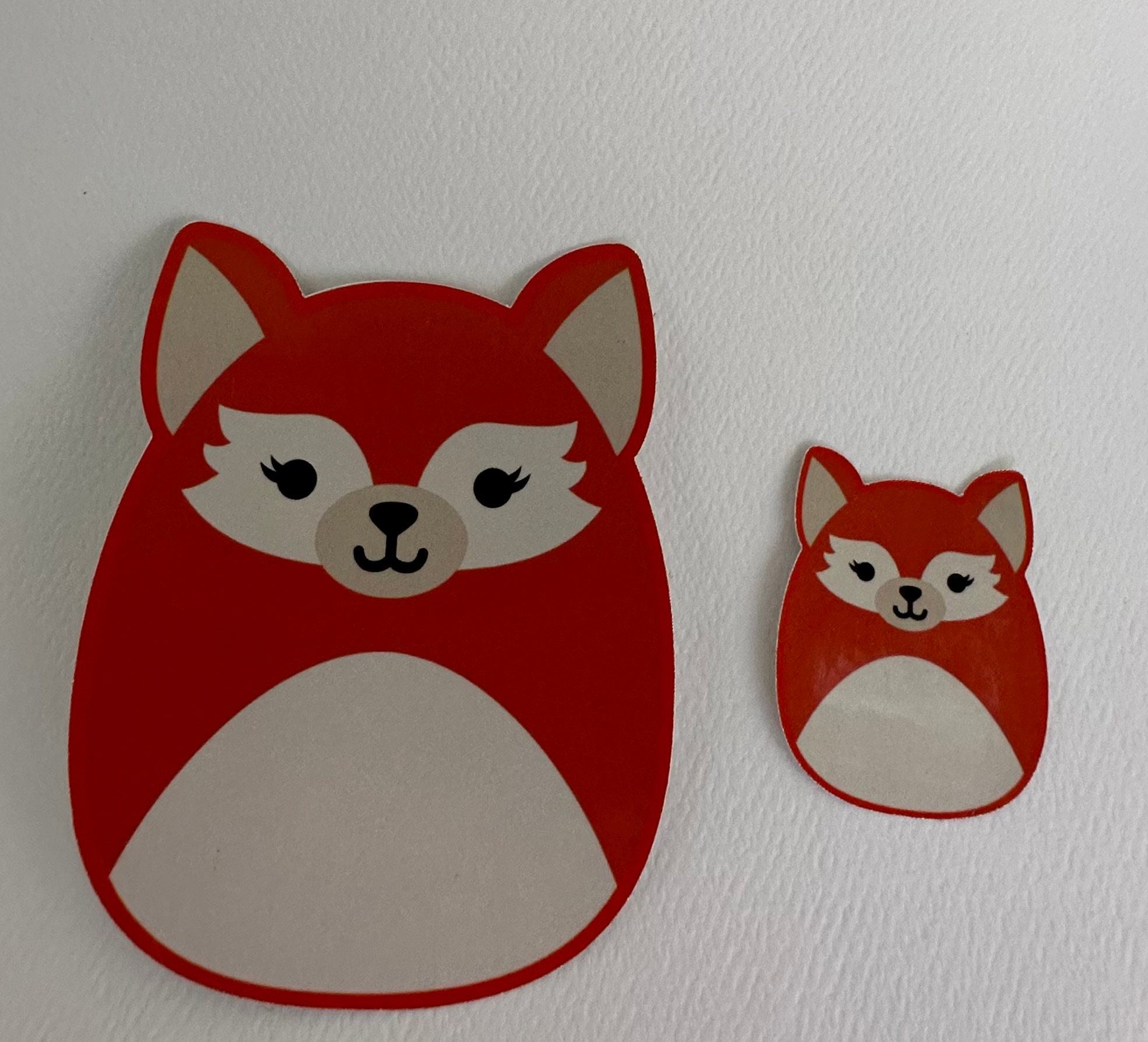 Squishmallow Vinyl Sticker Decal Set of Small and Large Fox - Etsy