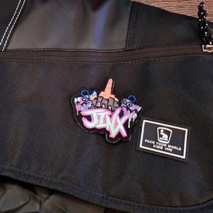 Jinx Middle Finger Embroidered Iron-on Patch | Arcane Decorarion ...