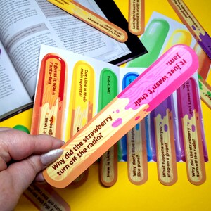 Popsicle Stick Pun Bookmarks Reader Gift Double-sided Sturdy Page ...