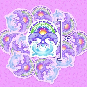 Symphony Meme Dolphin Holographic Vinyl Sticker | Tiktok Meme Decal ...