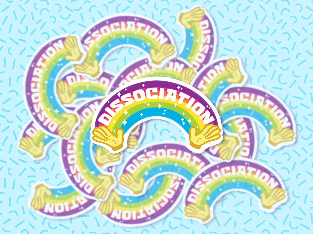 Dissociation Sponge Meme Holographic Star Vinyl Waterproof Sticker ...