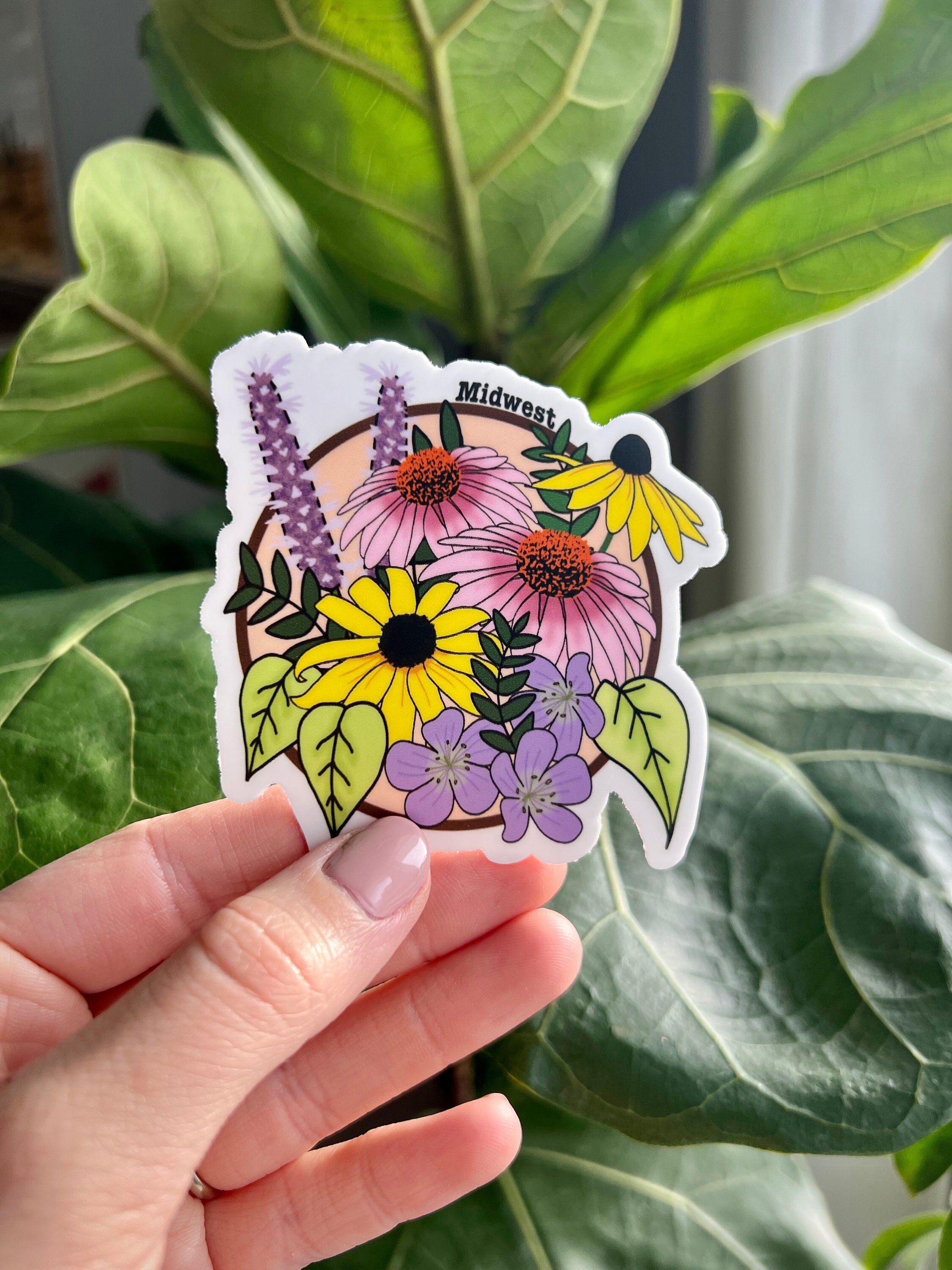 Midwest Native Wildflower Sticker - Etsy