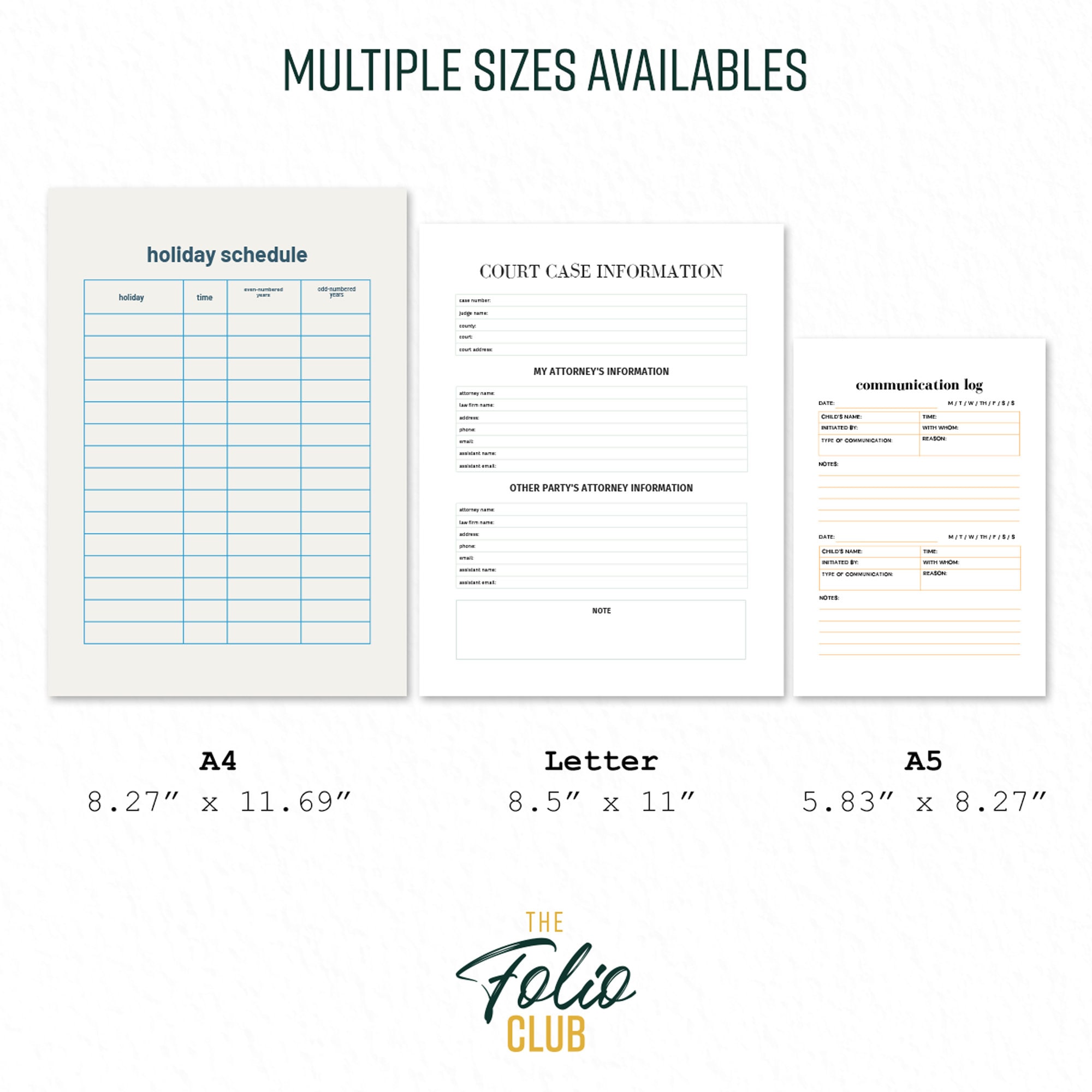 Child Custody Planner, Digital Download, Parent Planner, Divorce ...
