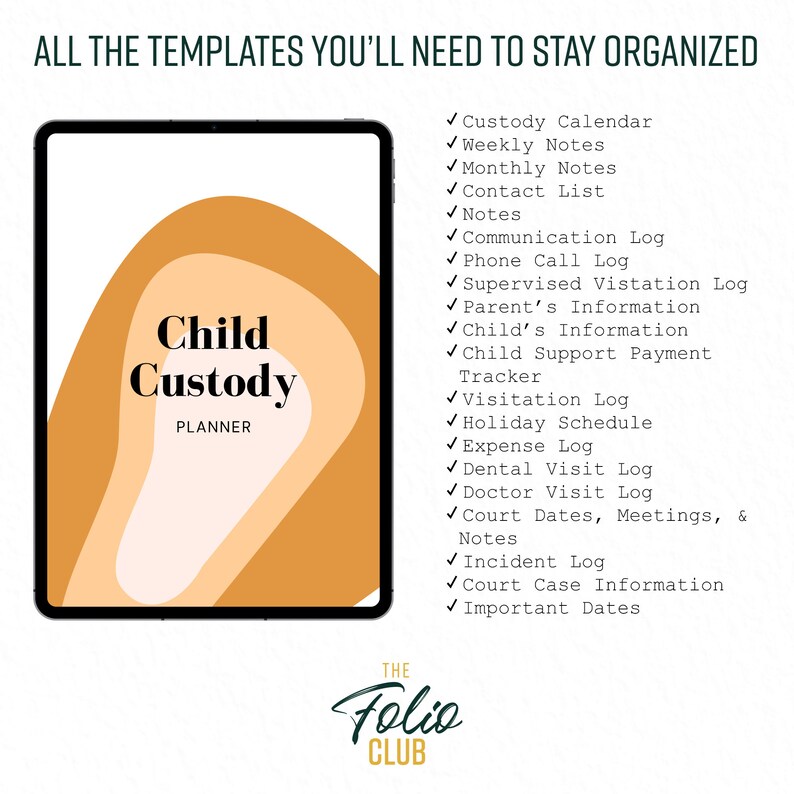 Child Custody Planner, Digital Download, Parent Planner, Divorce ...