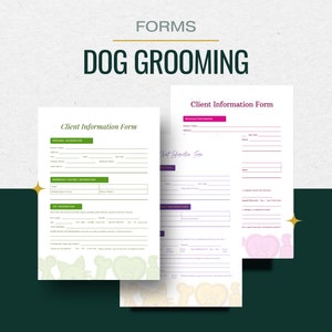 Dog Grooming Business Form, Editable Templates, Printable Consent Forms ...