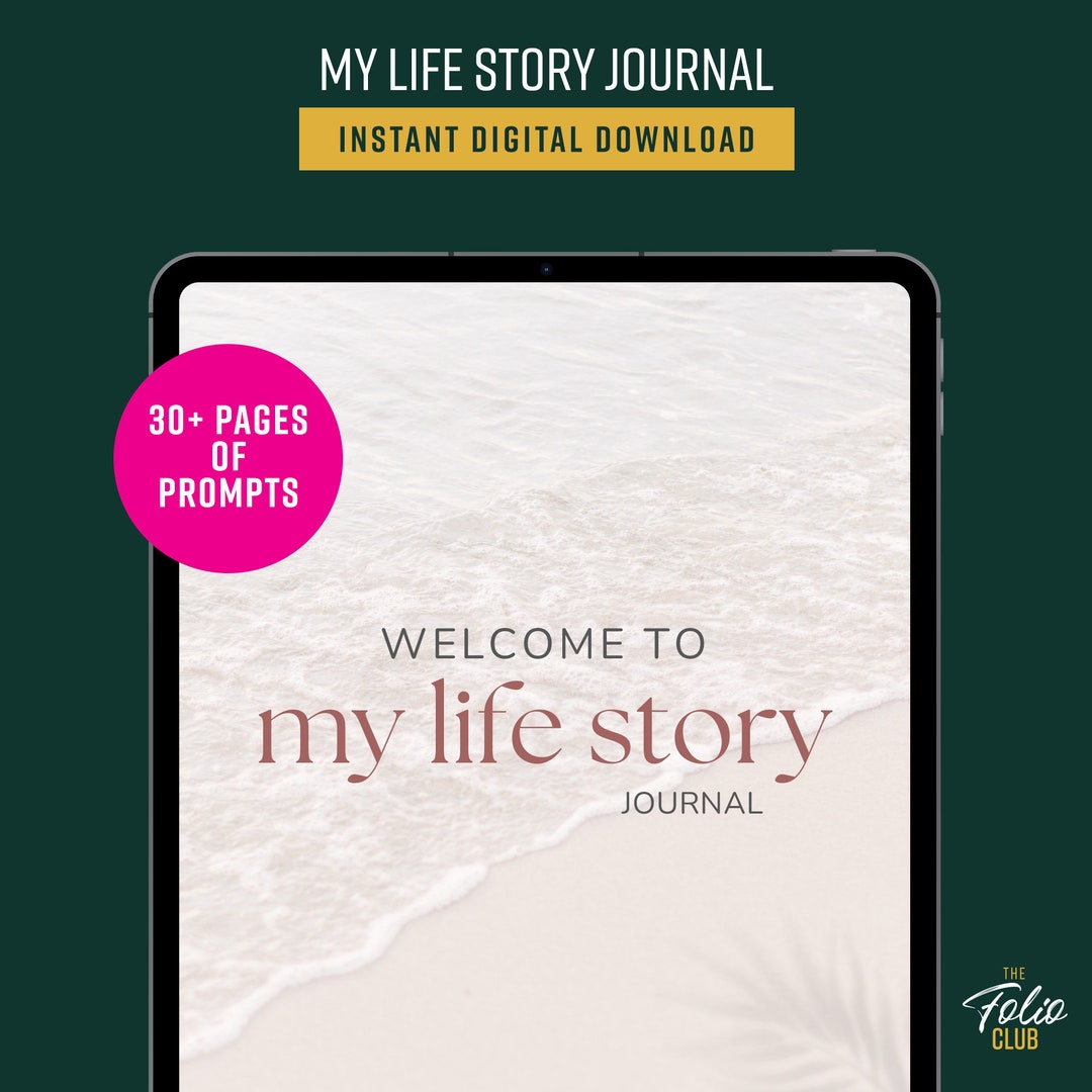 Digital Life Story Journal, Journal Prompt, Journal Template, Journal ...