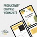 Productivity Compass Worksheet, Digital Planner, Planner Printable ...