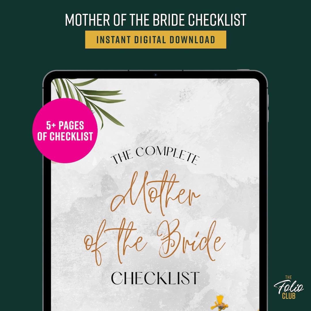 Mother of the Bride Checklist, Wedding Planner, Goodnotes Planner, iPad ...