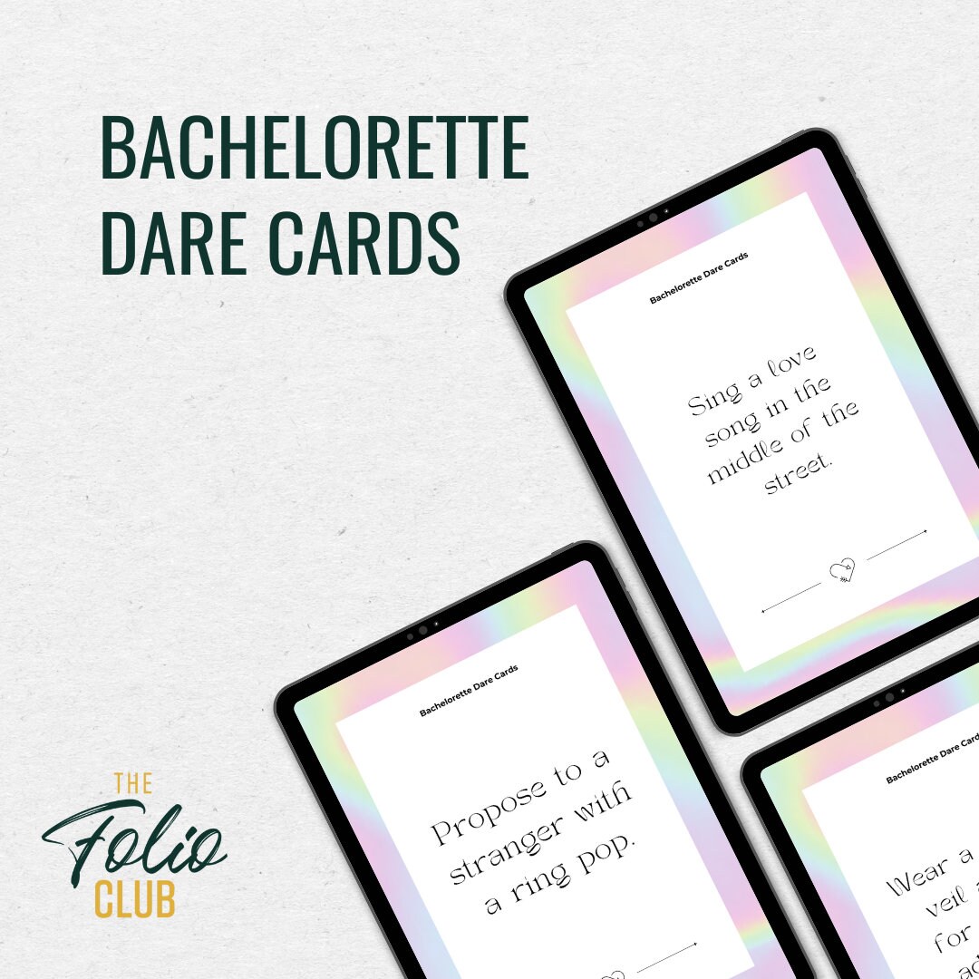 Bachelorette Dare Cards, Planner Template, Goodnotes Planner, iPad ...