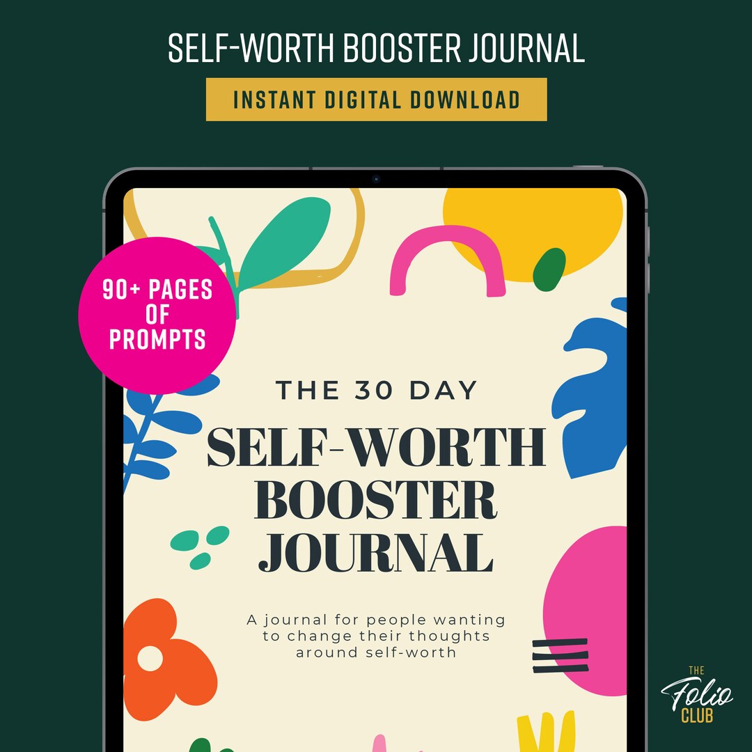 Digital Self-worth Journal, Journal Prompt, Journal Template, Journal ...