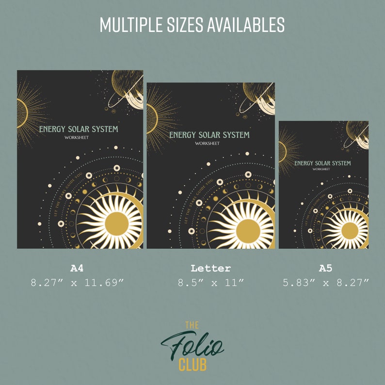 Energy Solar System Worksheet, Digital Planner, Planner Printable ...