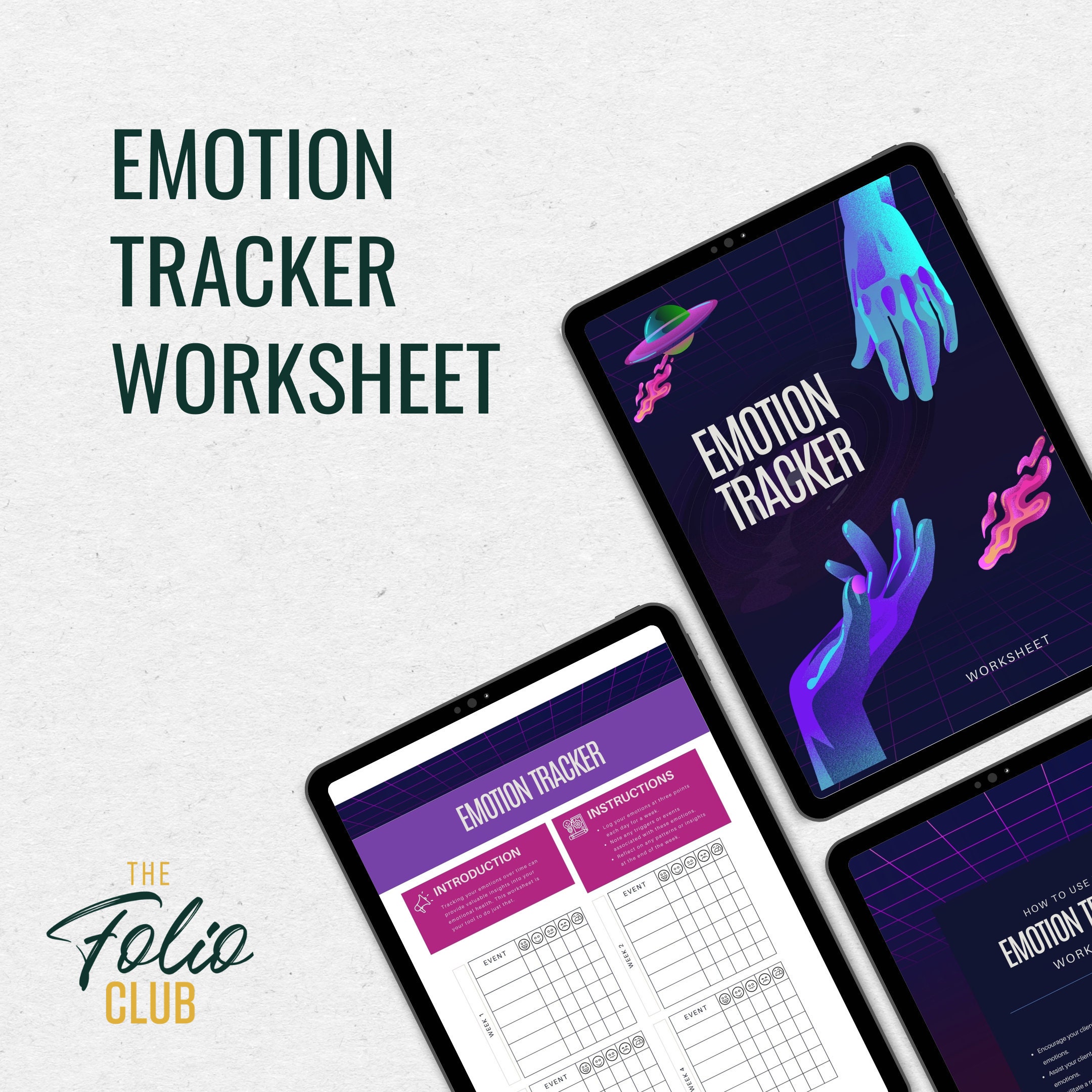 Emotion Tracker Worksheet, Digital Planner, Planner Printable, Planner ...