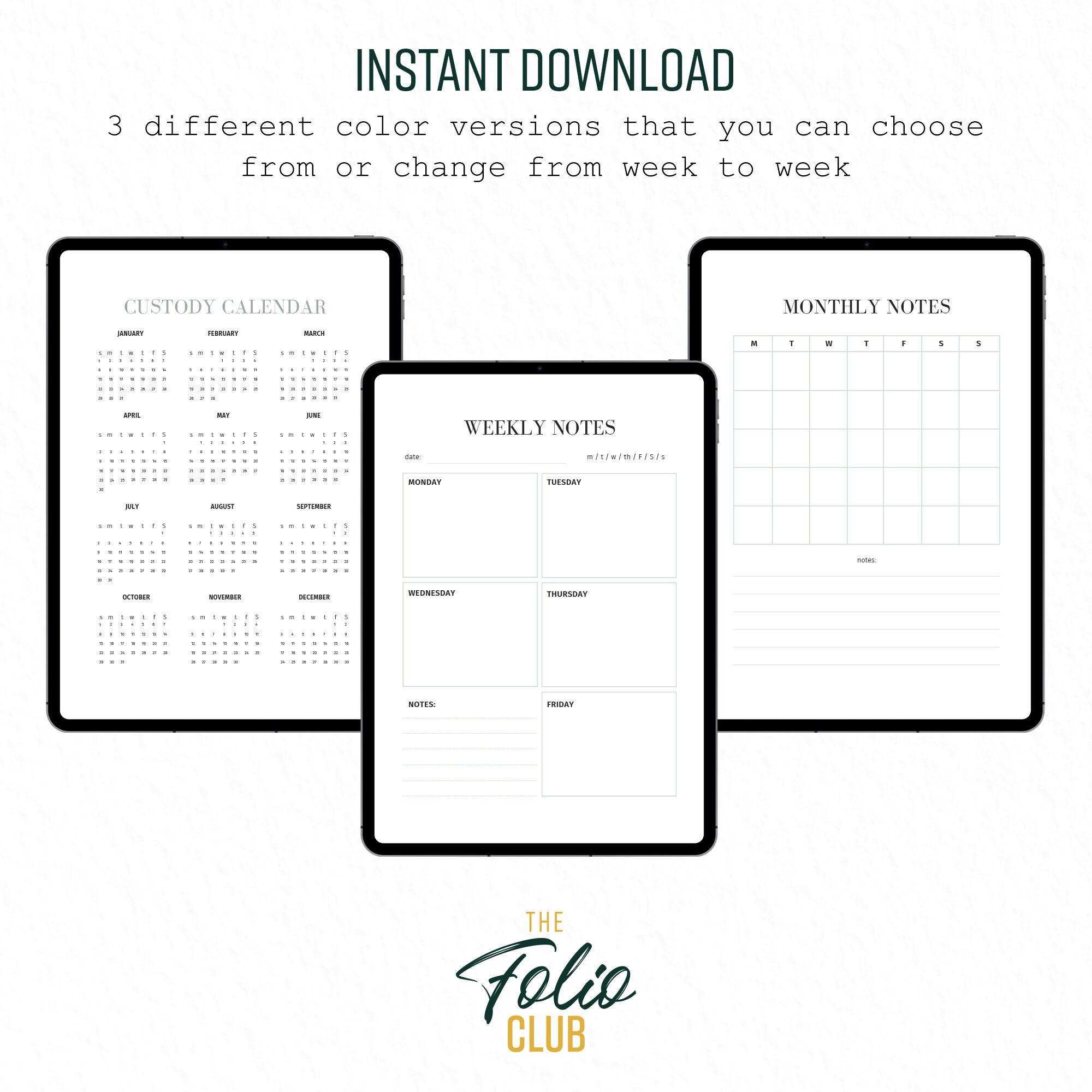 Child Custody Planner, Digital Download, Parent Planner, Divorce ...