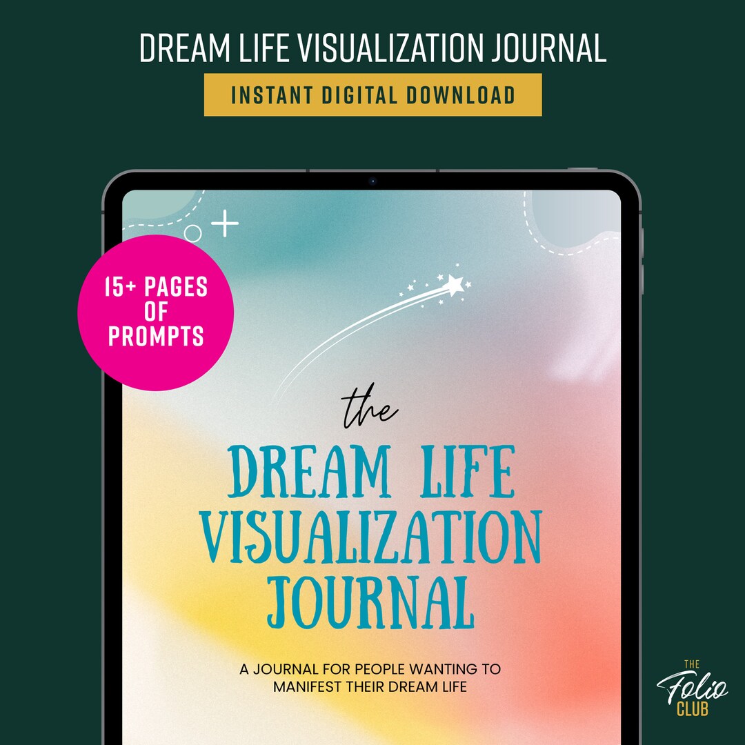 Digital Dream Life Visualization Journal, Journal Prompt, Journal ...