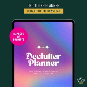 Declutter Planner, Digital Planner, Planner Printable, Planner Template ...