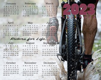 2023 Bike Theme Year at A Glance Photo Calendar. - Etsy