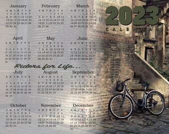 2023 Bike Theme Year at A Glance Photo Calendar. - Etsy