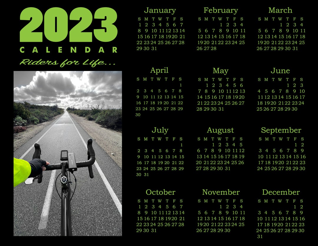 2023 Bike Theme - Year at A Glance Photo Calendar. - Etsy