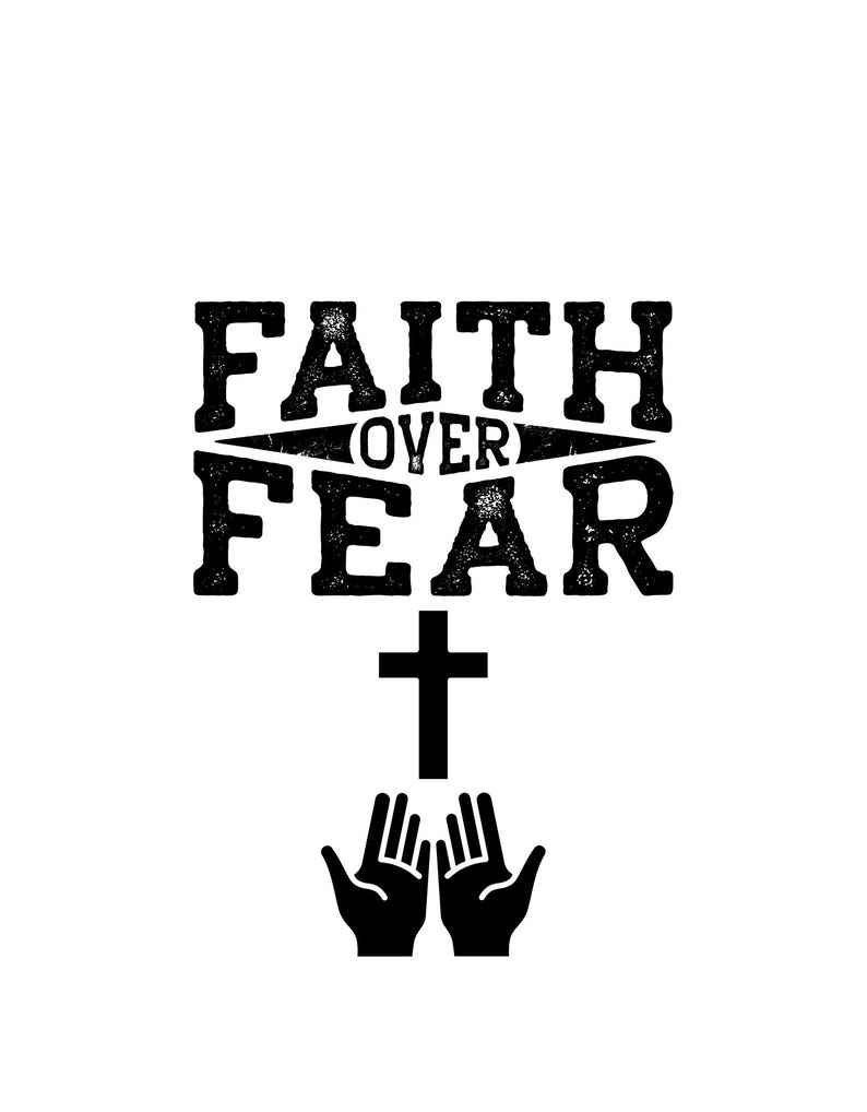 Svg , Png Faith Over Fear, Cross - Etsy