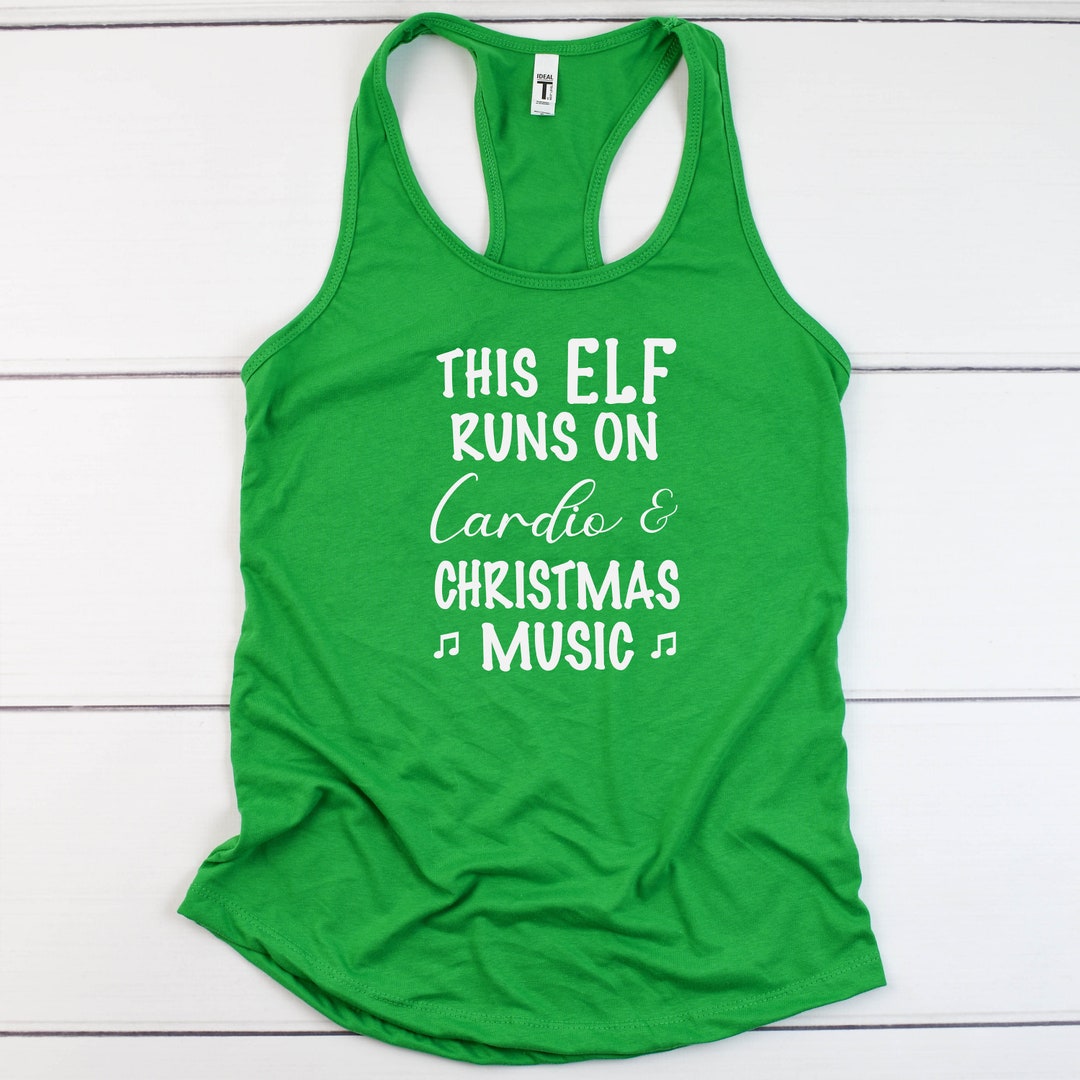 Christmas Workout Tank Top Women Cardio and Christmas Music Workout ...