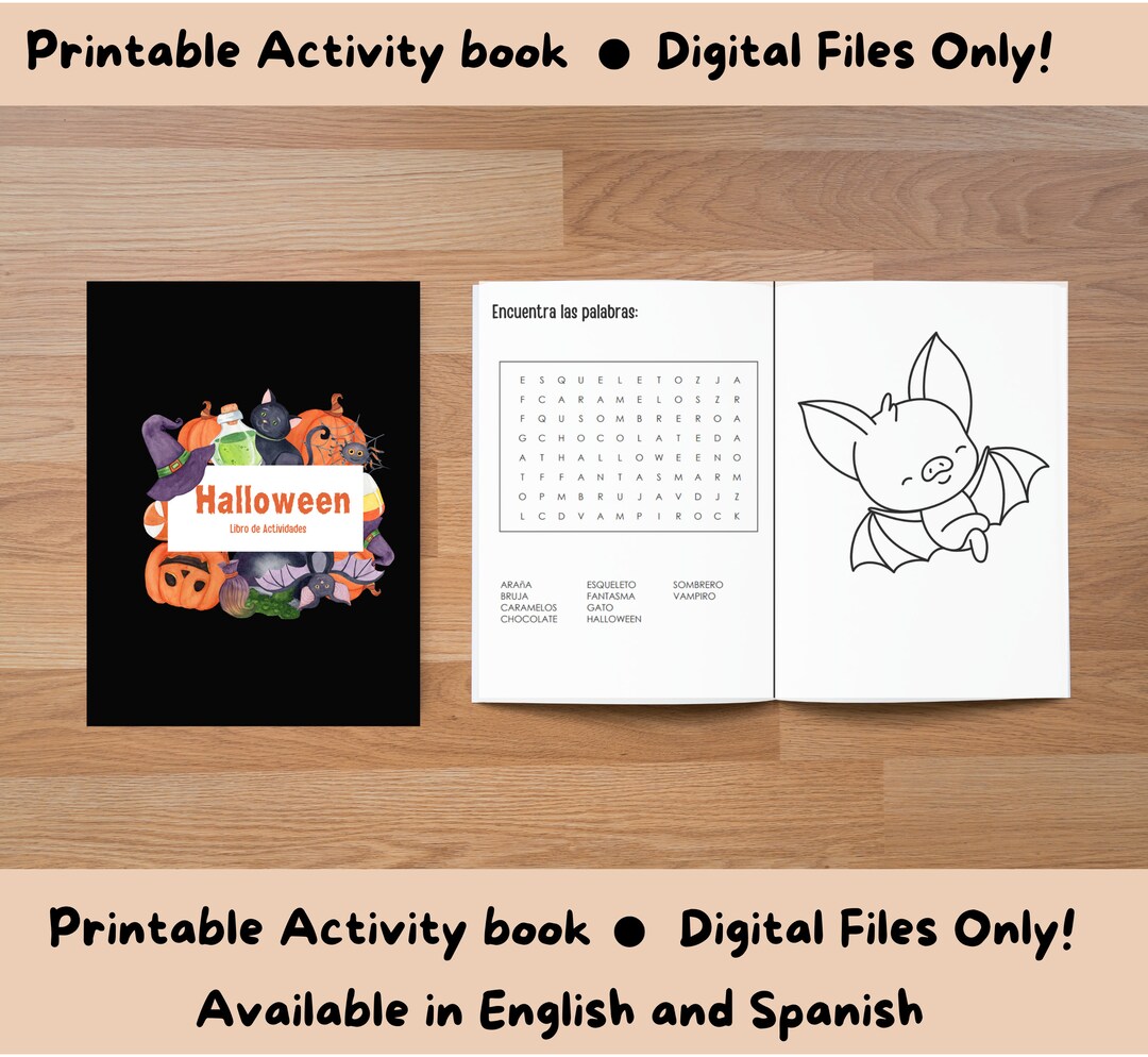 Printable Kids' Activity Book Spooktacular Halloween - Etsy