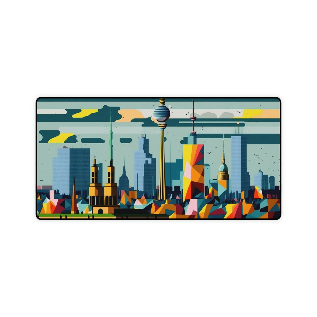 Elevate Your Desk Décor With Berlin Cityscape Desk Mat, Boasting a ...