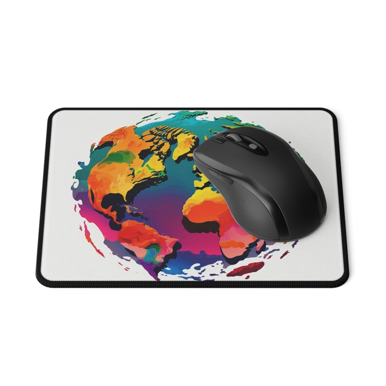 Rainbow World Mouse Pad: Add a Splash of Color to Your Desk With Our ...