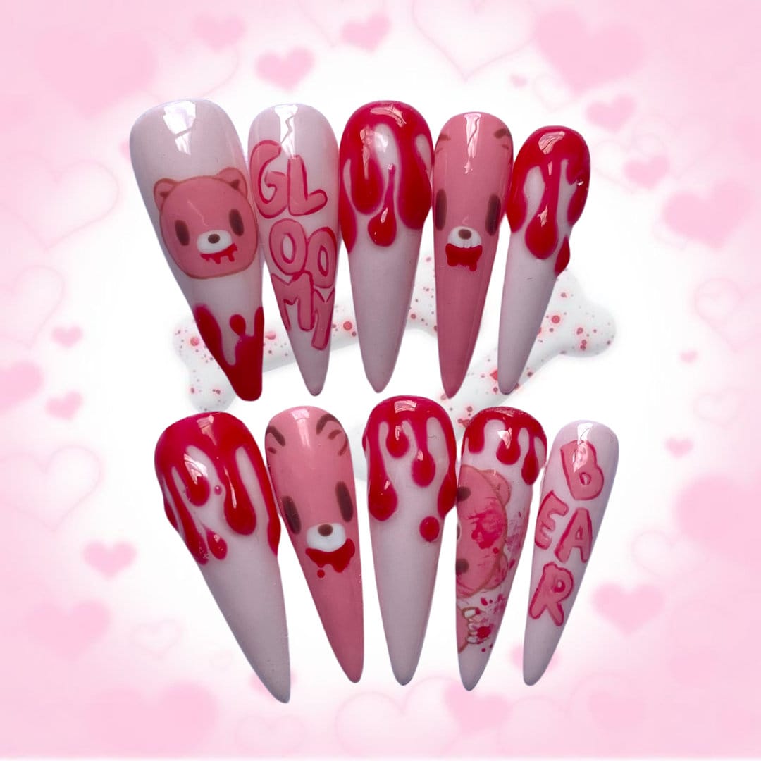 Gloomy Bear Press-ons Nails - Etsy