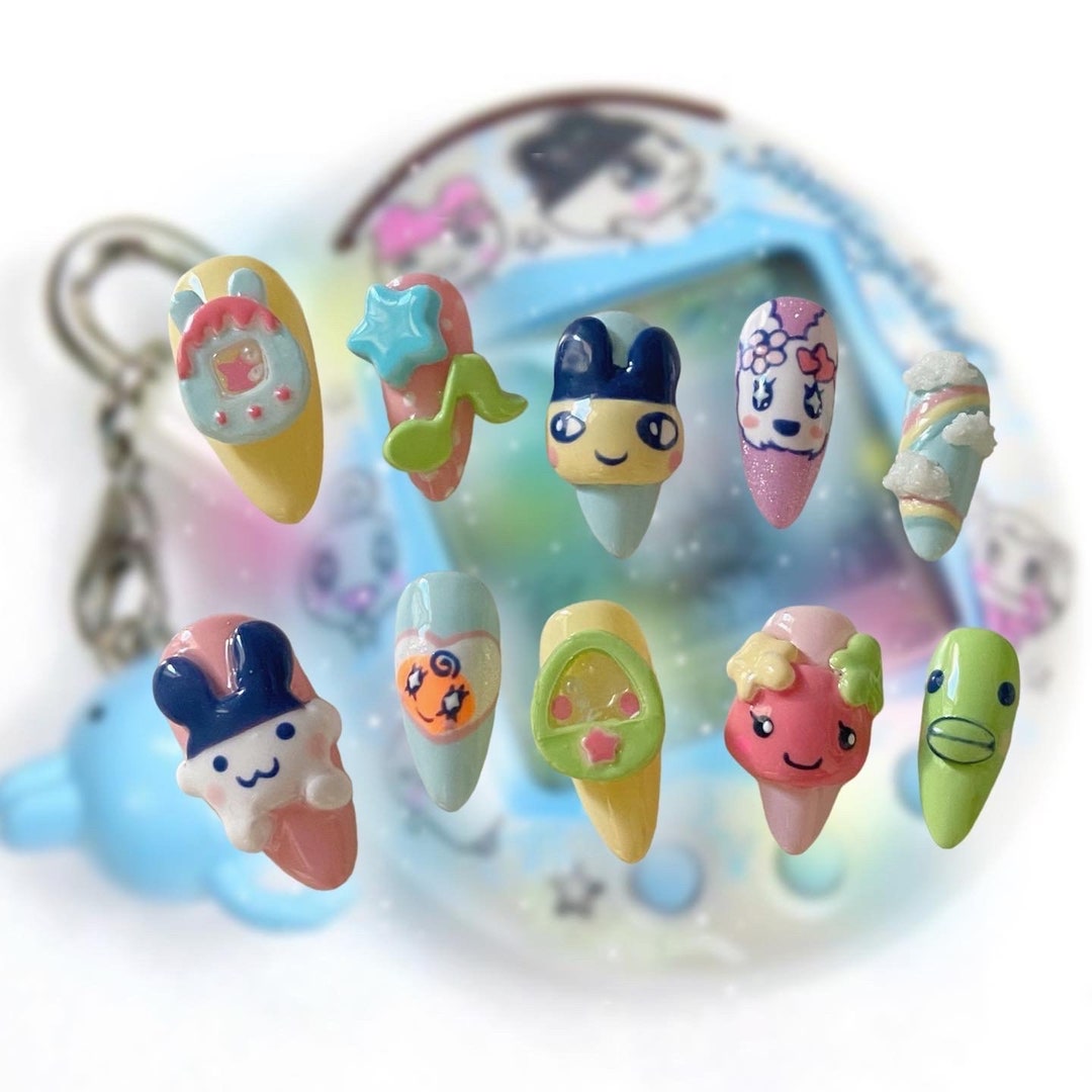 Tamagotchi 3D Scultped Kawaii Press-ons Nails - Etsy