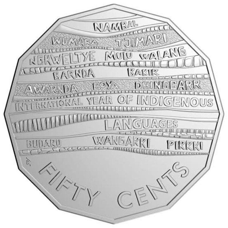 50 Cent 2019 Indigenous Languages Australian Coin - Etsy Australia