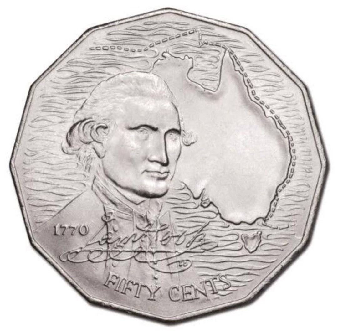 50 Cent rare 1970 Captain James Cook Bicentenary Australian - Etsy ...