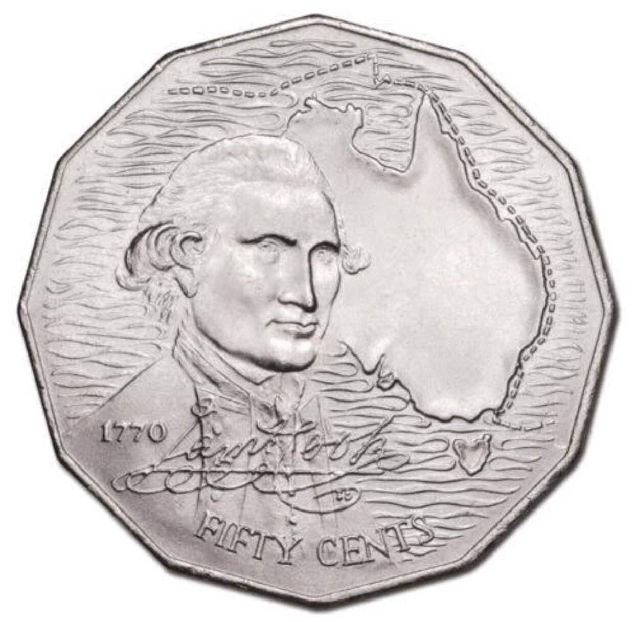50 Cent rare 1970 Captain James Cook Bicentenary Australian Coin - Etsy ...
