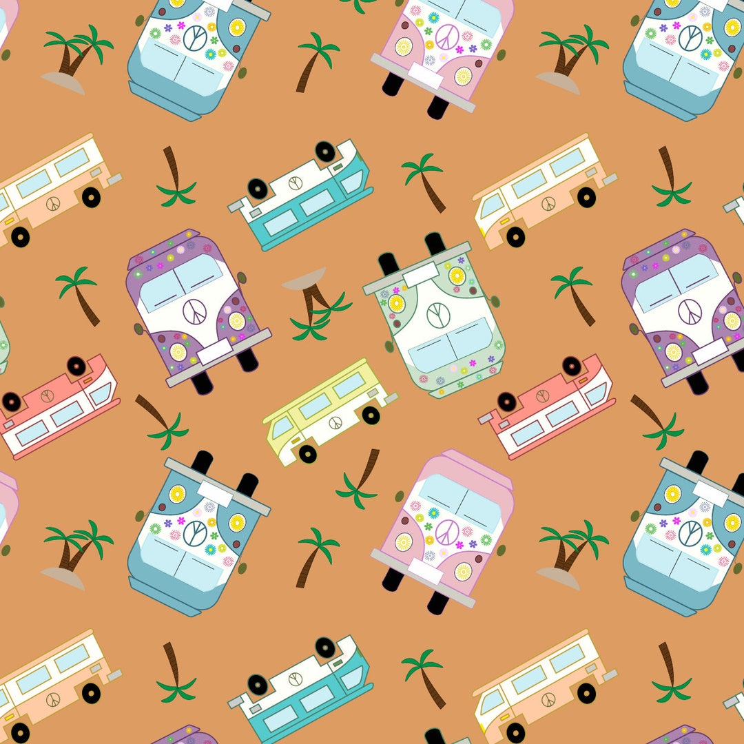 Campers /camper Vans / Seamless Pattern / Digital File / Digital ...