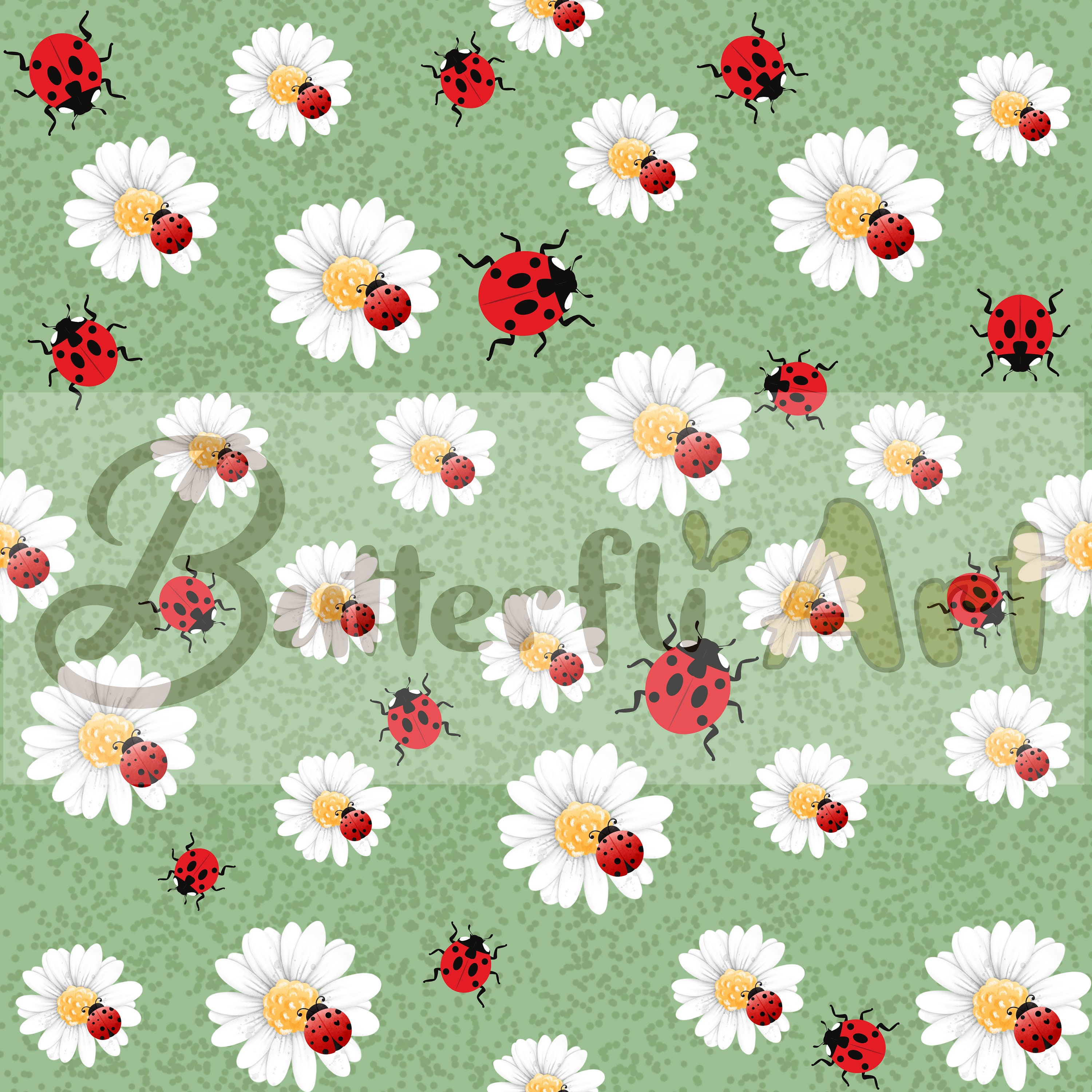 Ladybird Pattern/ Ladybug Seamless Pattern/ Cute Bug/kids Print ...