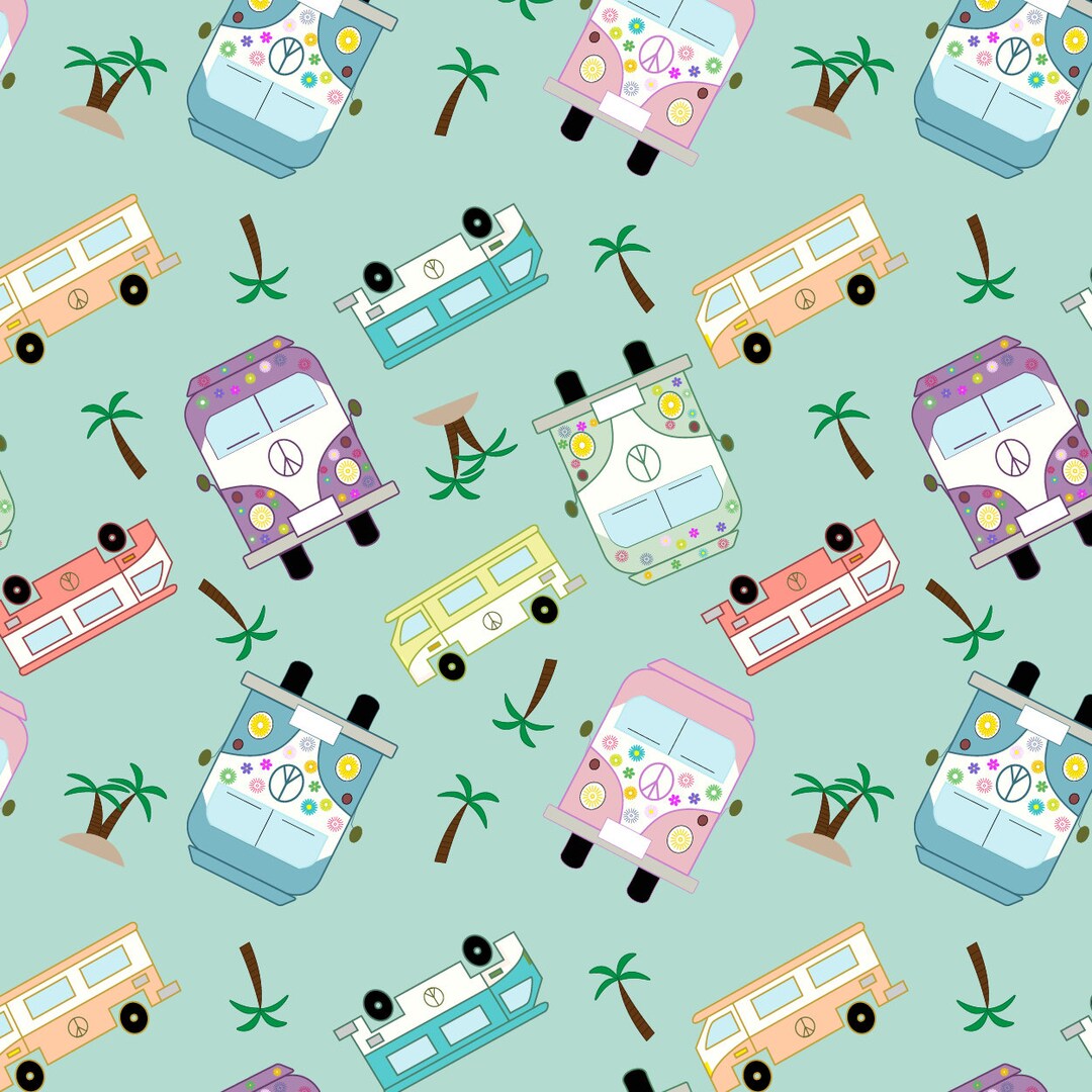 Campers /camper Vans / Seamless Pattern / Digital File / Digital ...