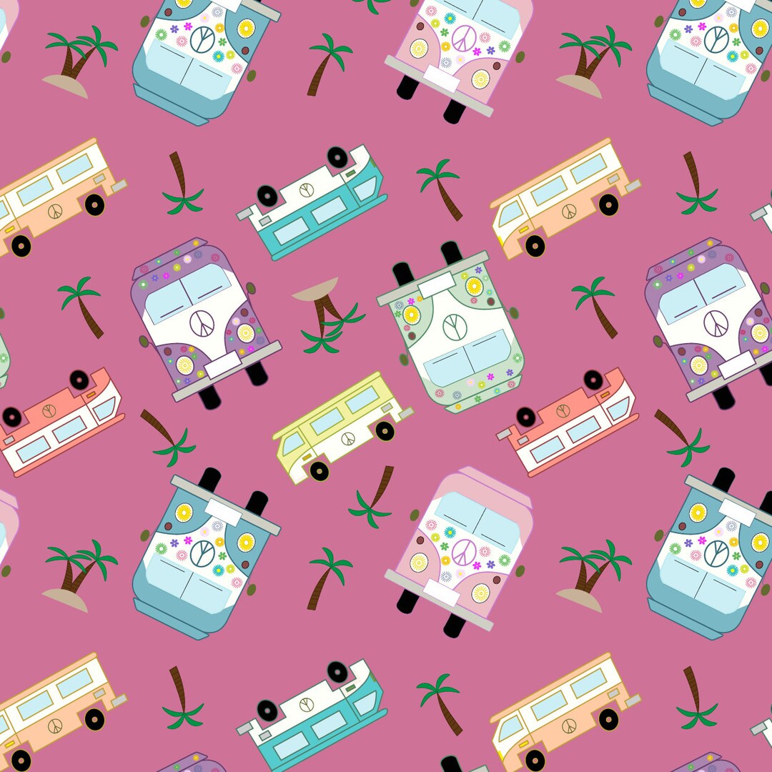 Campers /camper Vans / Seamless Pattern / Digital File / Digital ...