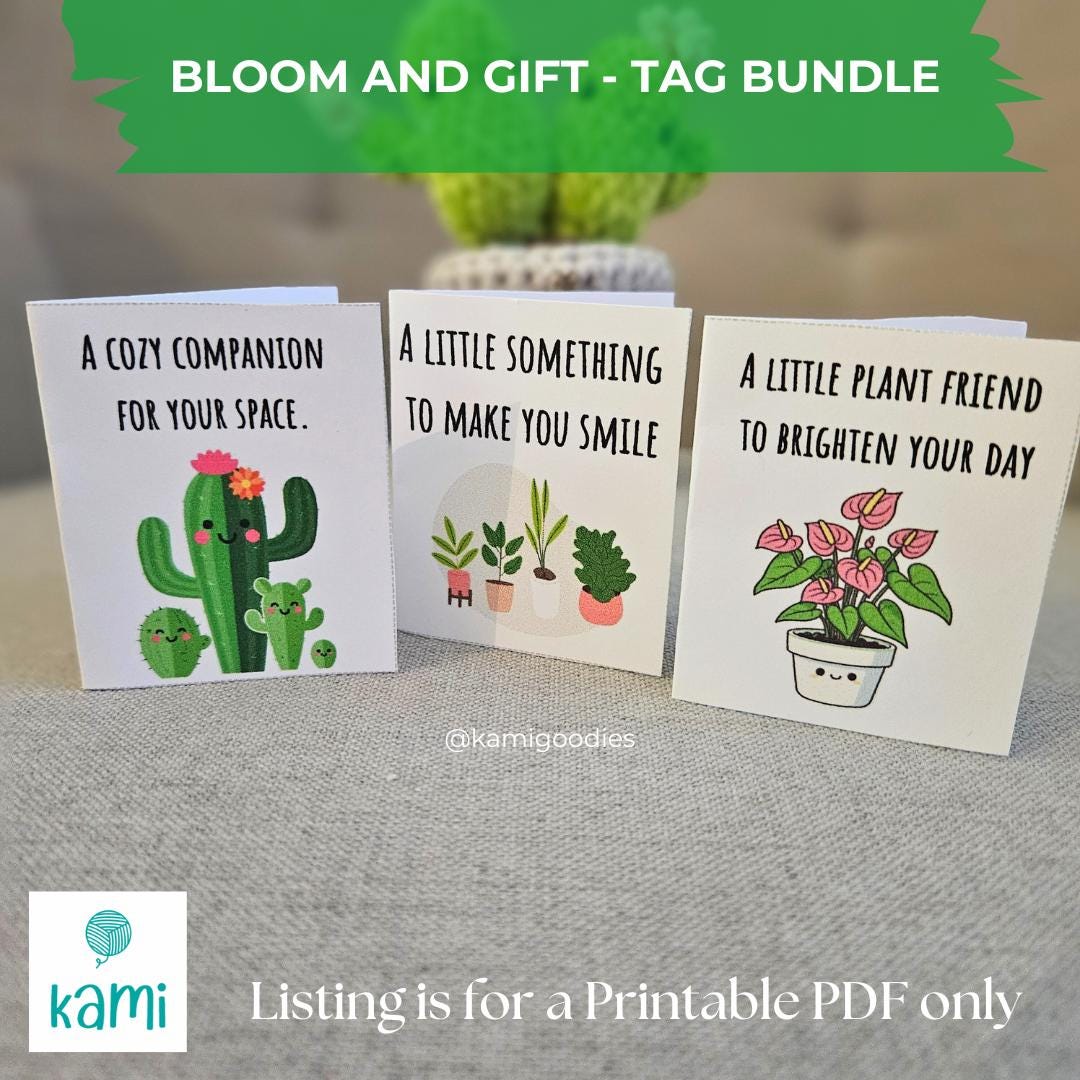 Bloom and Gift Tag Bundle - Designed for Squibblescrochetcorner Plant ...