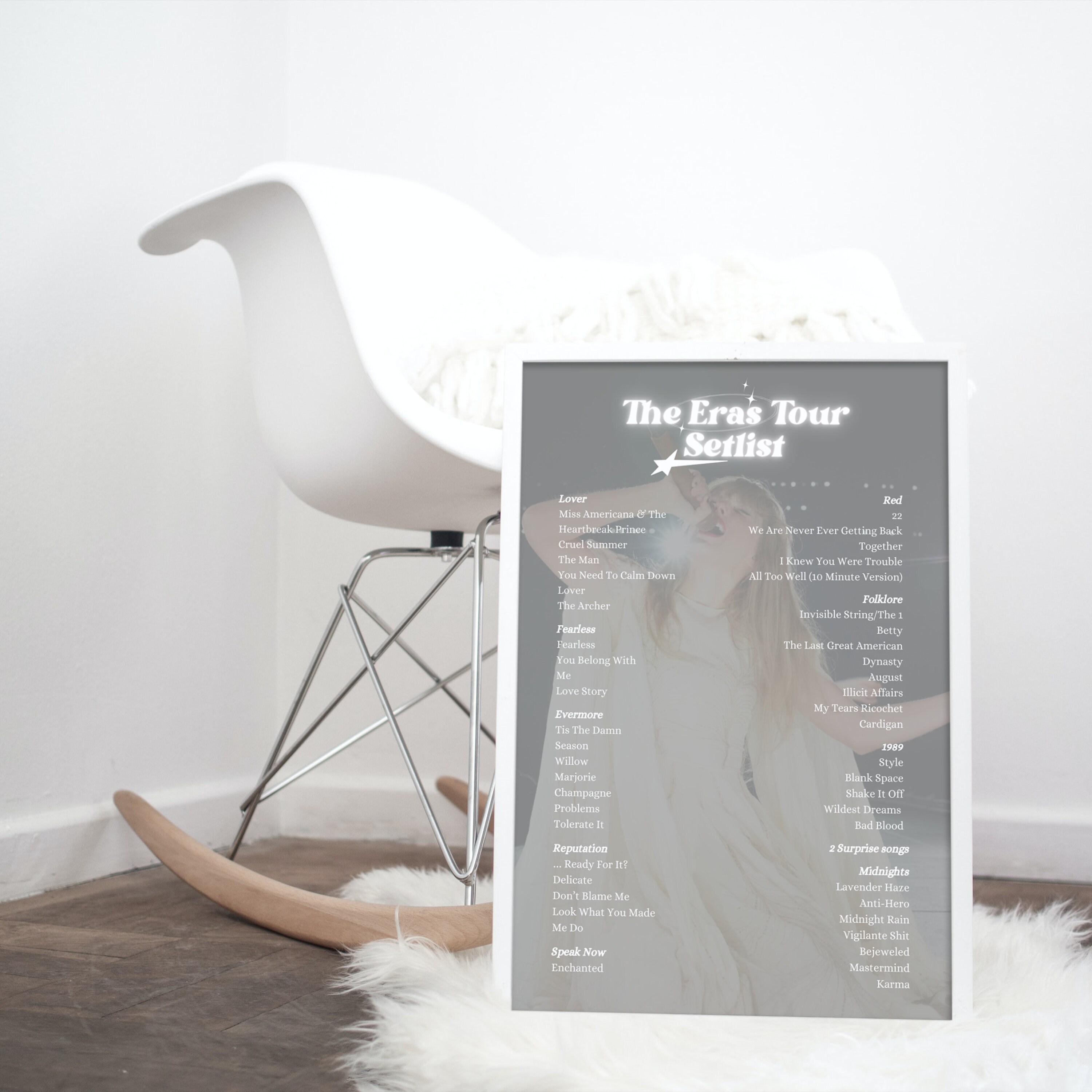 The Eras Tour Setlist Poster Folklore Edition, Taylor Wall Art sold by ...