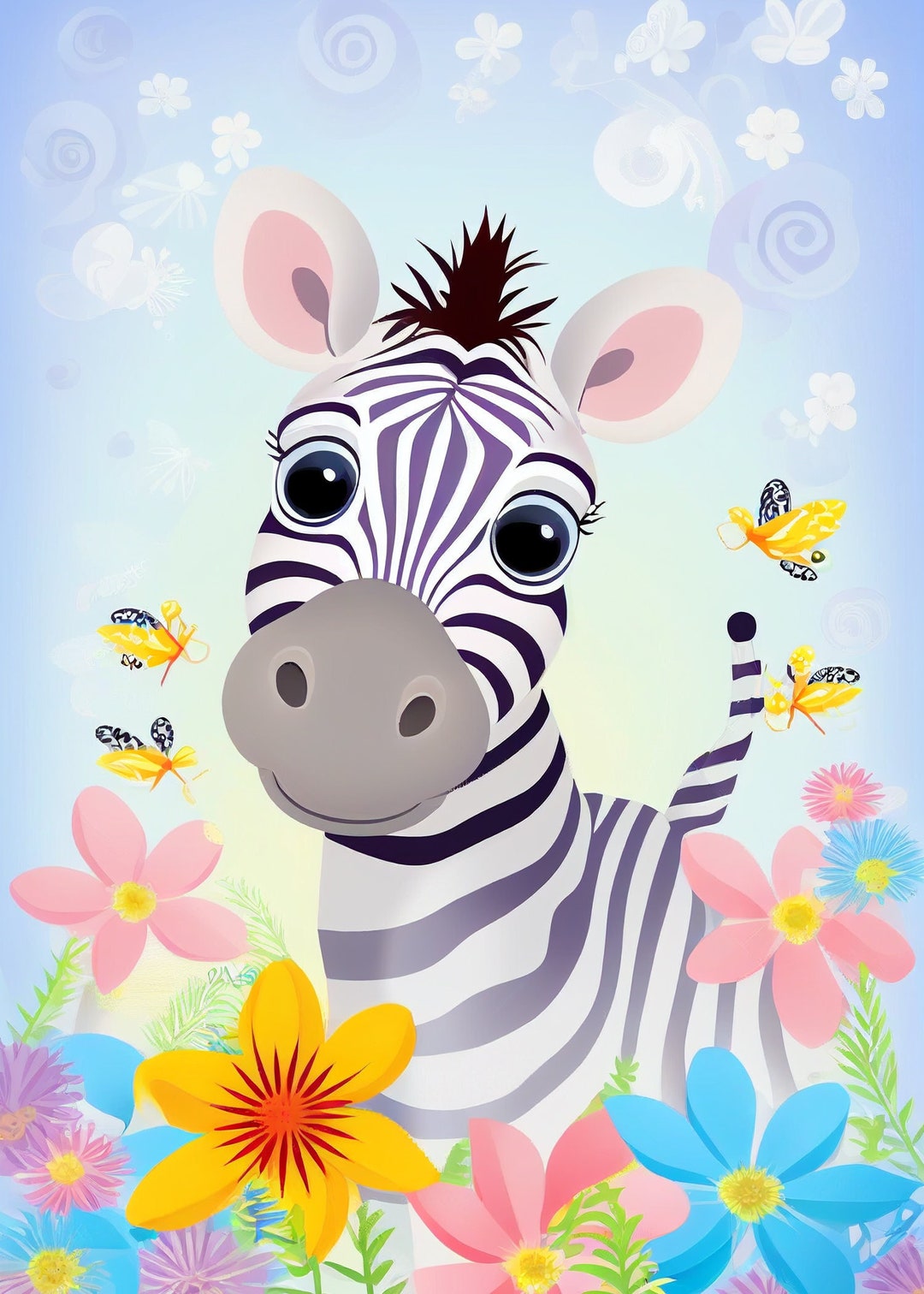 Whimsical Zebra Print for Baby's Room - Etsy