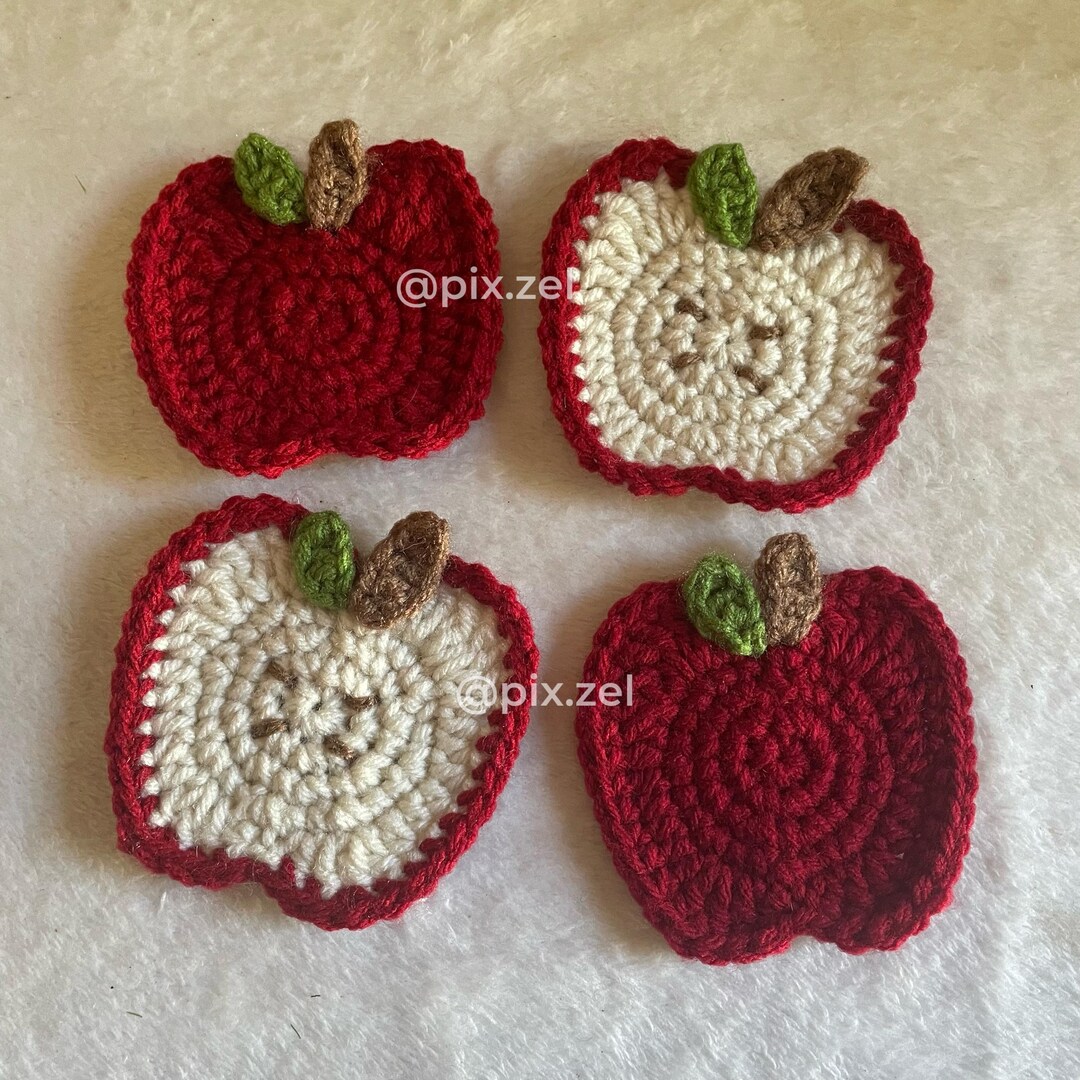 Custom Apple Pouch | Crochet Apple Keychain | Bag Accessory | Apple ...