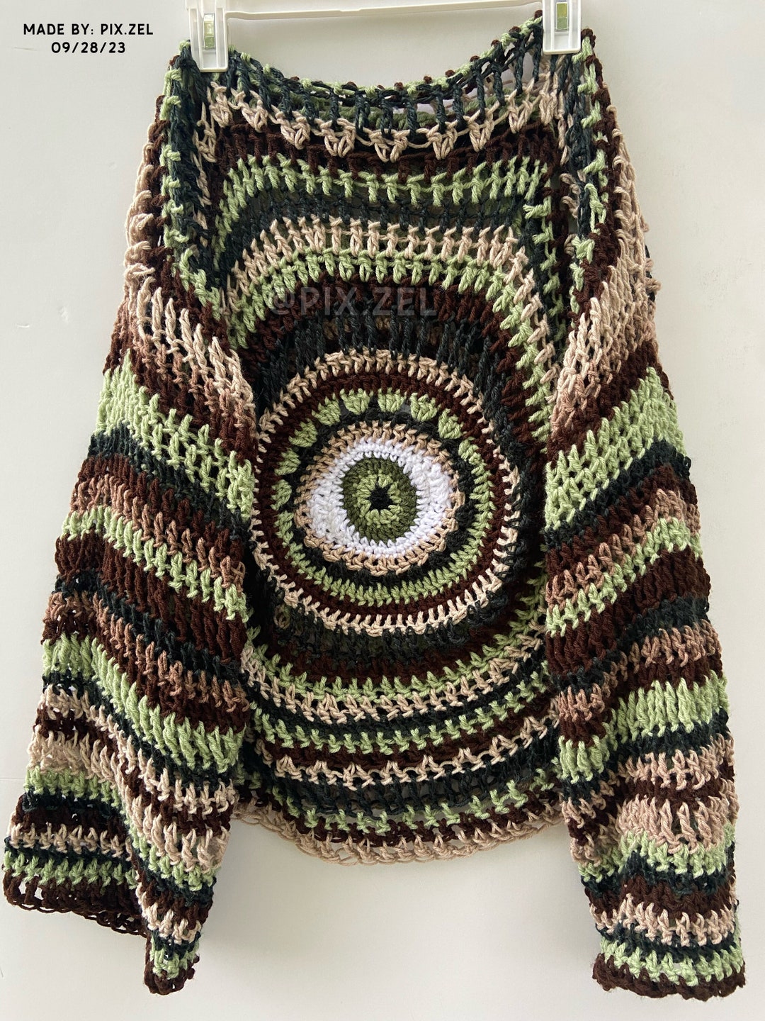 Eye Sweater Pattern | Crochet Eye Sweater | Advanced Pattern | PDF File ...