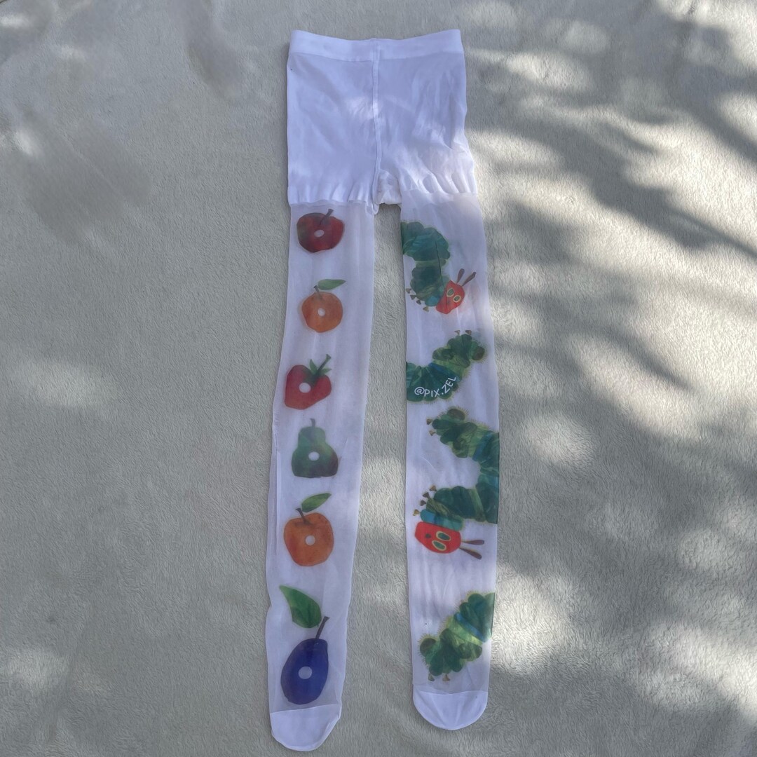 Hungry Caterpillar Tights | Handmade Design | Caterpillar Accessory ...