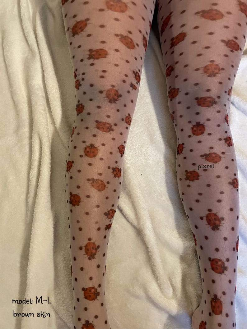 Ladybug Polka Dot Tights | Handmade Design | Whimsy Accessory ...