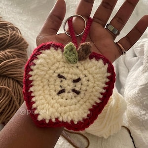 Custom Apple Pouch | Crochet Apple Keychain | Bag Accessory | Apple ...