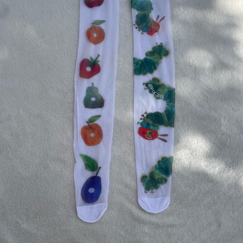 Hungry Caterpillar Tights | Handmade Design | Caterpillar Accessory ...