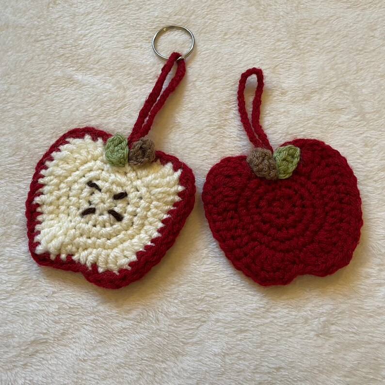 Apple Pouch Pattern | Crochet Apple Keychain | Bag Accessory | Apple ...